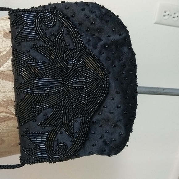 Menbur | Bags | Black Beaded Dress Bag | Poshmark